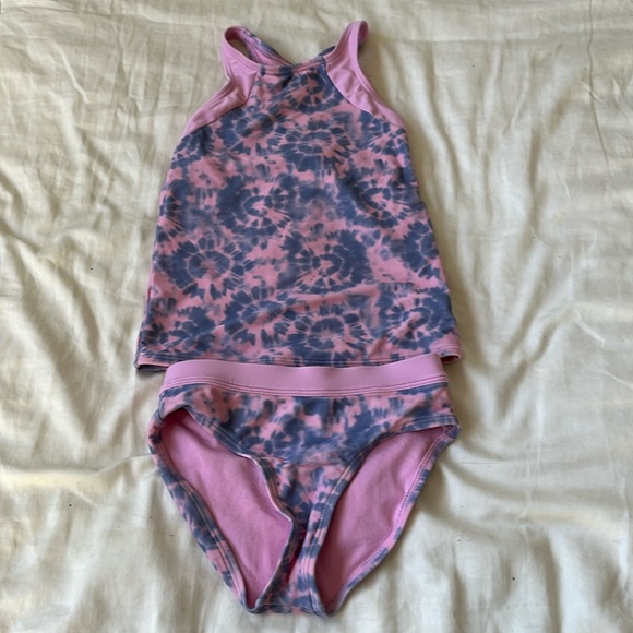 Athleta | Swim | Athleta Girls Bikini Swimsuit Set With Shorts Tie Dye ...